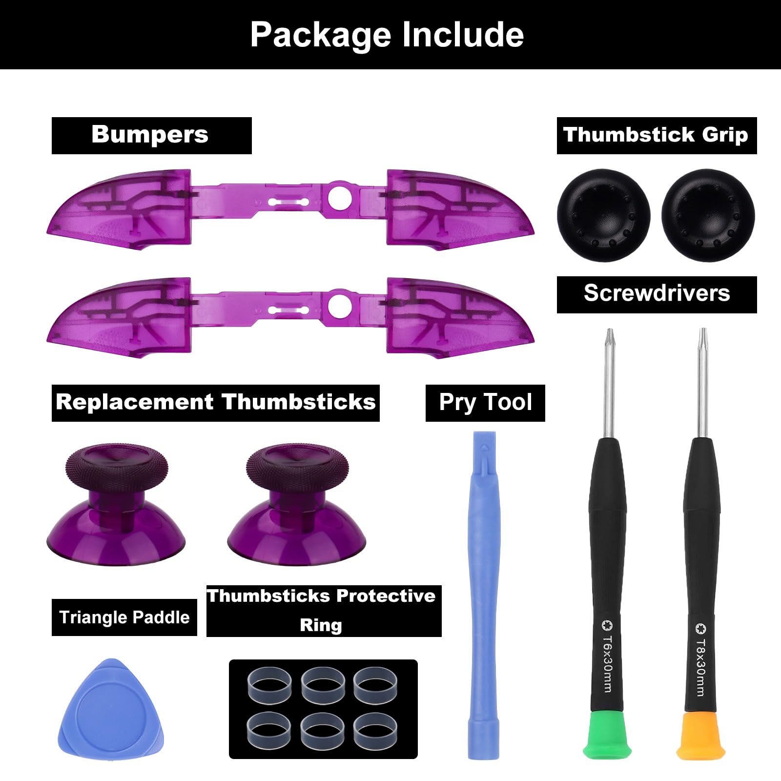 Snapklik.com : Ikpek Bumpers Replacement LB RB Button For Xbox Series X ...