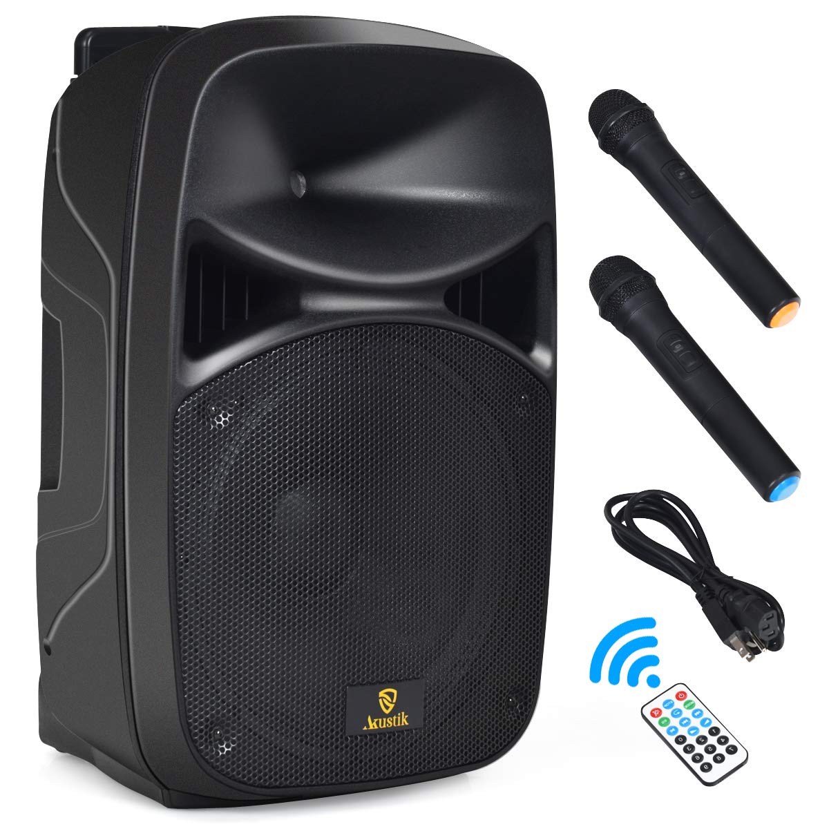 Buy 15-Inch 2-Way Portable PA Speaker System - Dual Power Supply Mode ...