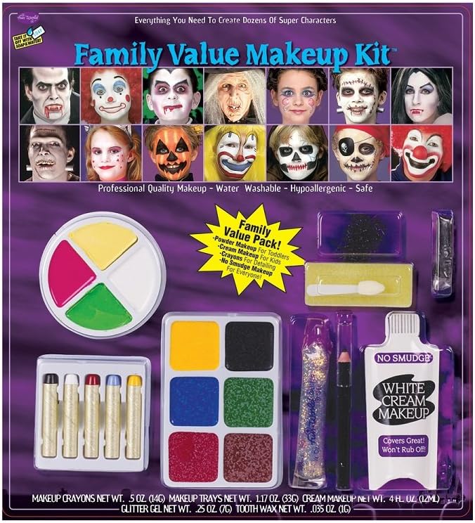 Amazon.com: Fun World Unisex-Adult's Festive Value Makeup Kit, Multi ...