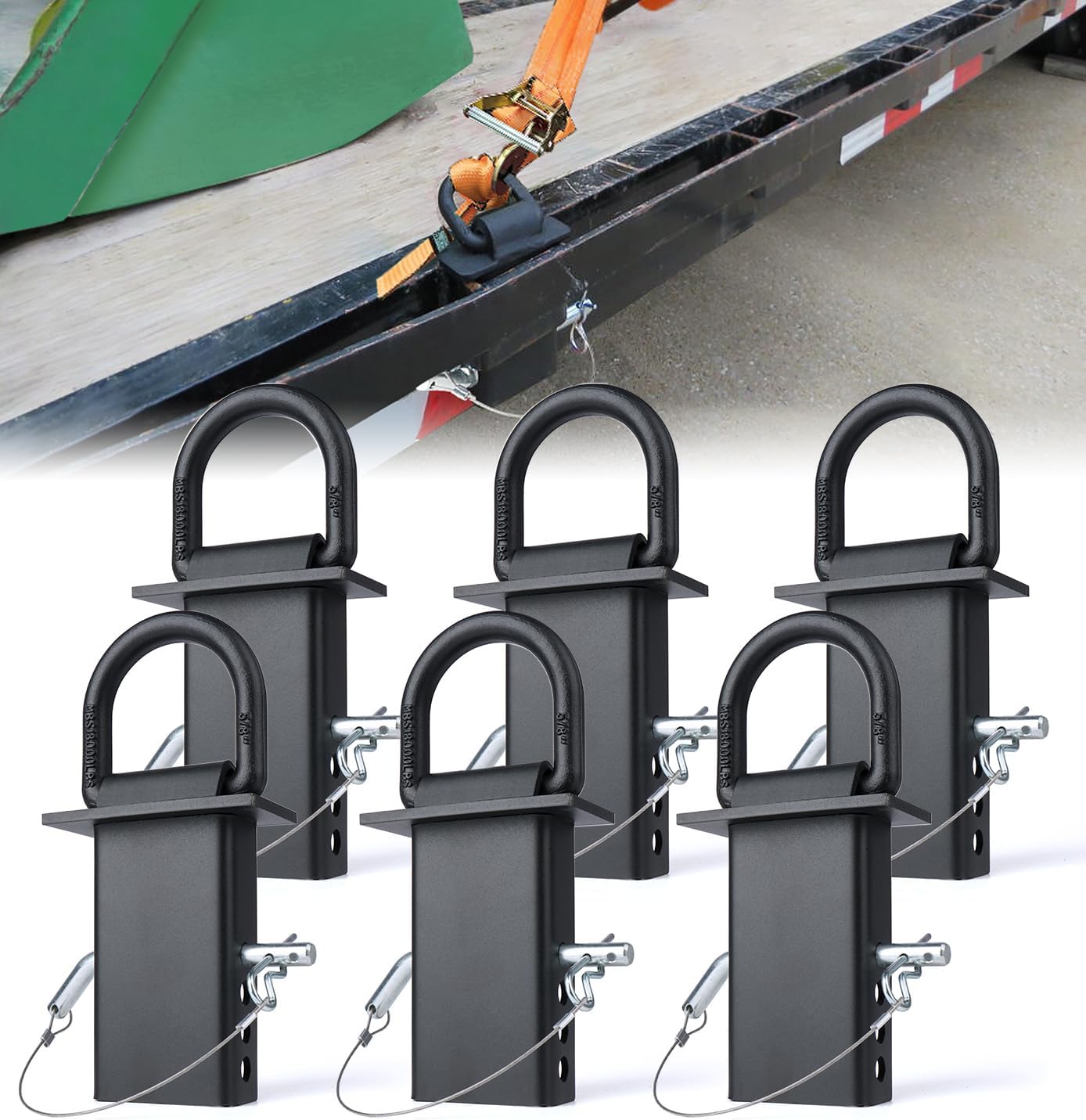 Amazon.com: Aupar 5/8" Heavy-Duty Stake Pocket D Rings with Anti-Loss ...