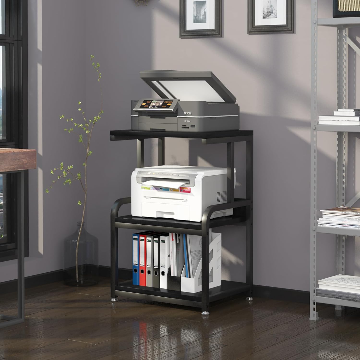 Vintage Printer Stand with Storage Shelves - Philippines | Ubuy