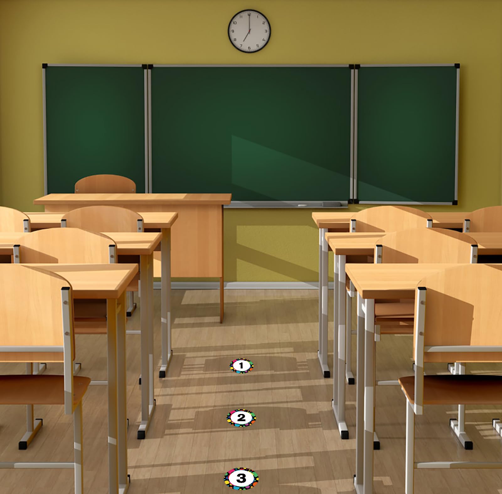 Snapklik.com : Classroom Line Up Numbers - 4" Line Up Spots For ...