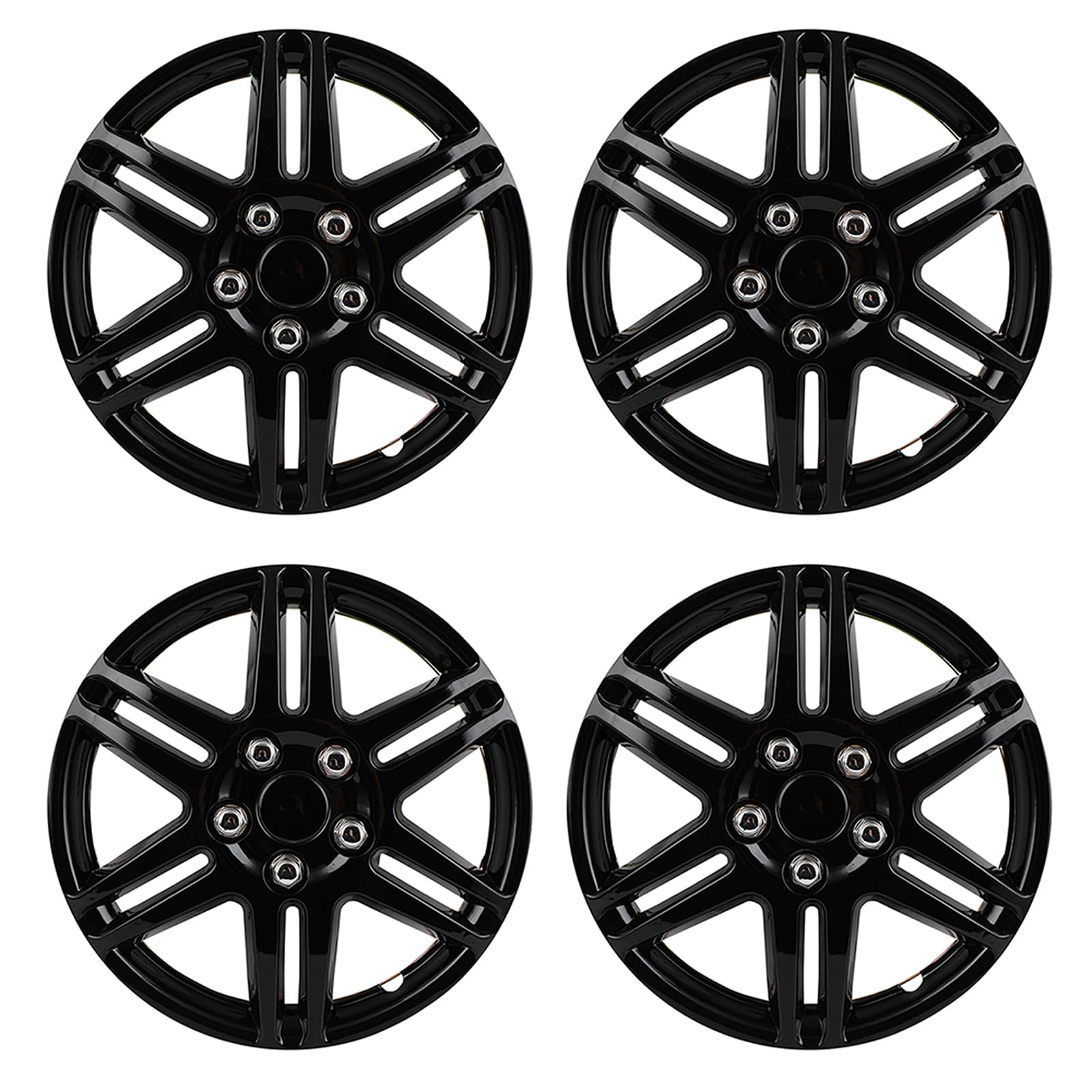 Amazon.com: SCITOO 14" Black Hubcaps Set of 4, fits Cars, Trucks, SUVs ...