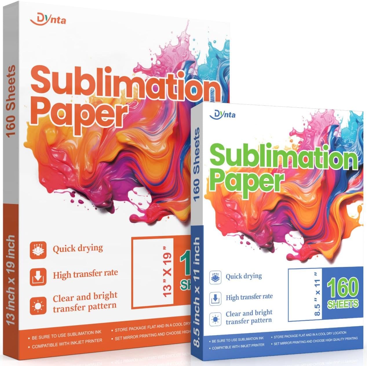 Amazon.com: Sublimation Paper 8.5x11 Inch & 13x19 Inch 125G 160 ...