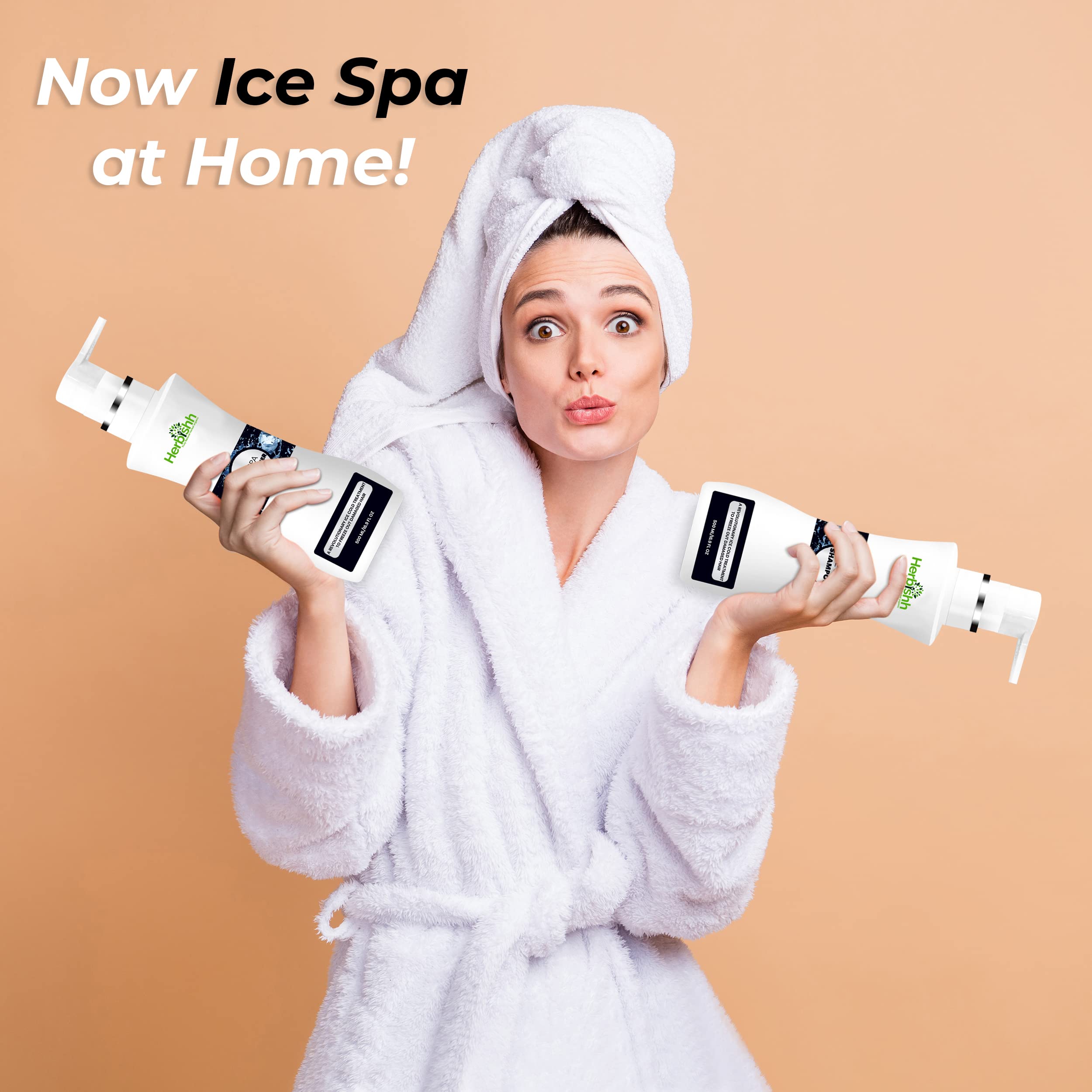 Snapklik.com : Herbishh Ice Spa Hair Shampoo & Conditioner Set Hair ...