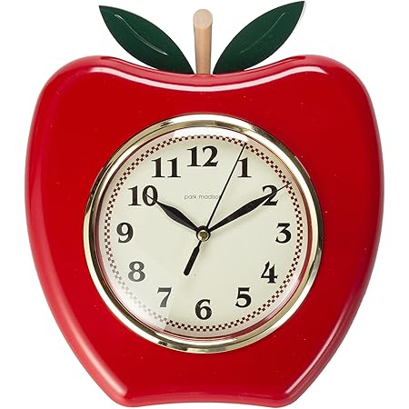 Amazon.com: Park Madison Apple 9 Inch Quality Quartz Battery Operated 3 ...