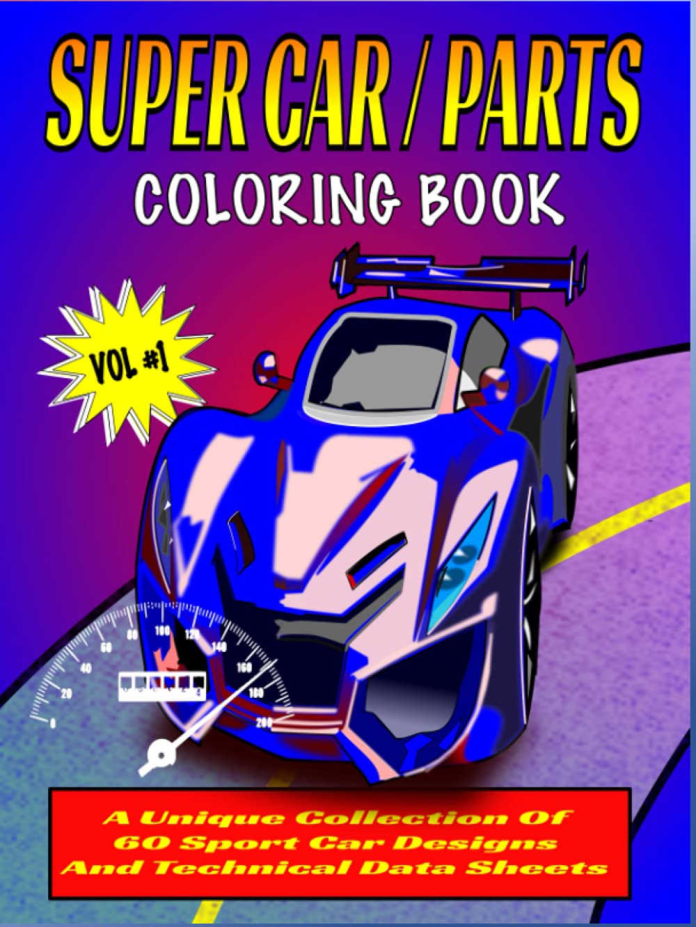 Super Car Parts Coloring Book A Unique Collection Of 60 | Desertcart ...