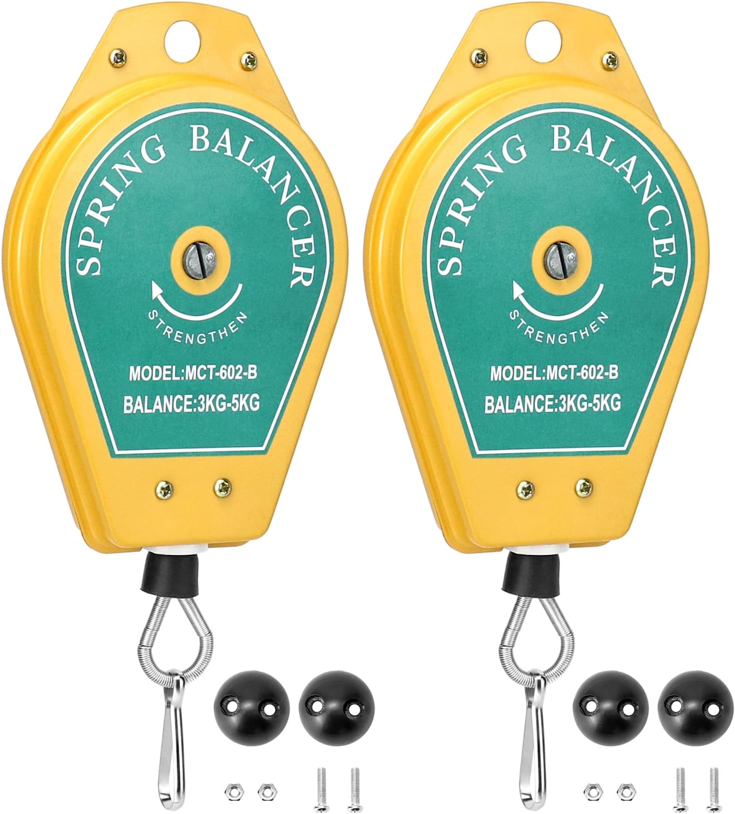 QWORK Spring Balancer, 2 Pack 6.6lbs - 11lbs Bearing Retractable Tool ...