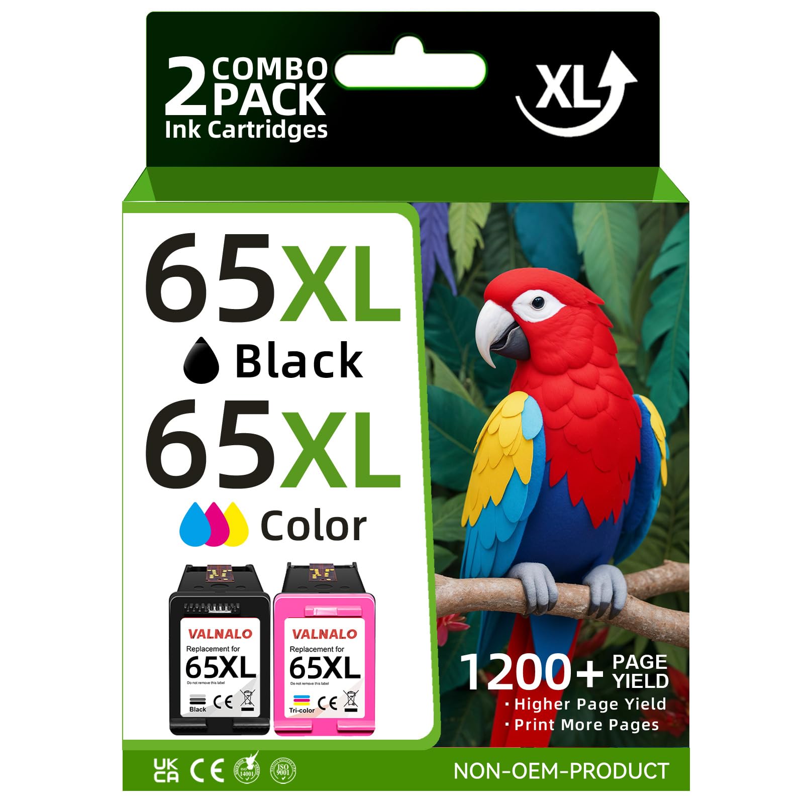 Amazon.com: Valnalo 65XL Ink Cartridges Compatible for HP Ink 65 XL ...