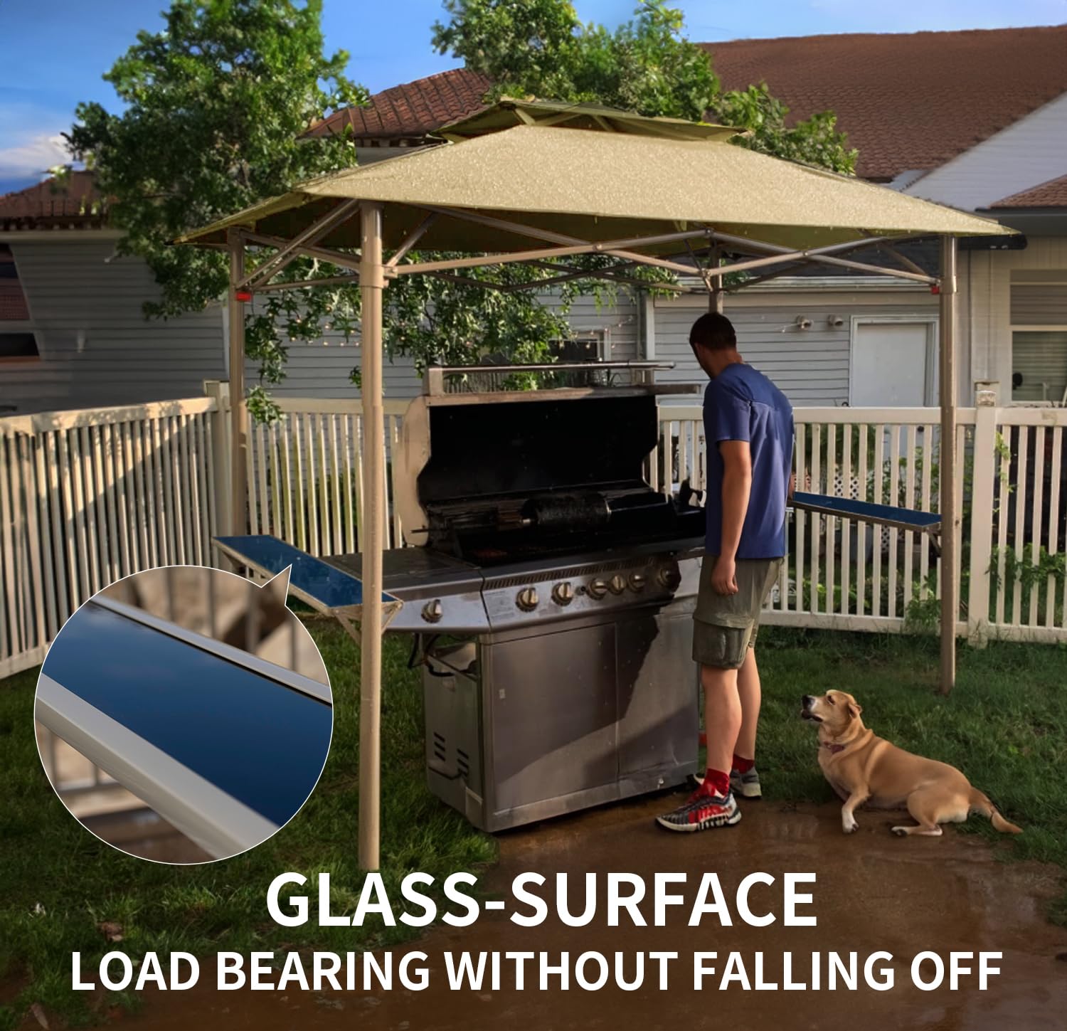 Snapklik.com : Crown Shades 8x5 Grill Gazebo - Pop Up Canopy For BBQ ...