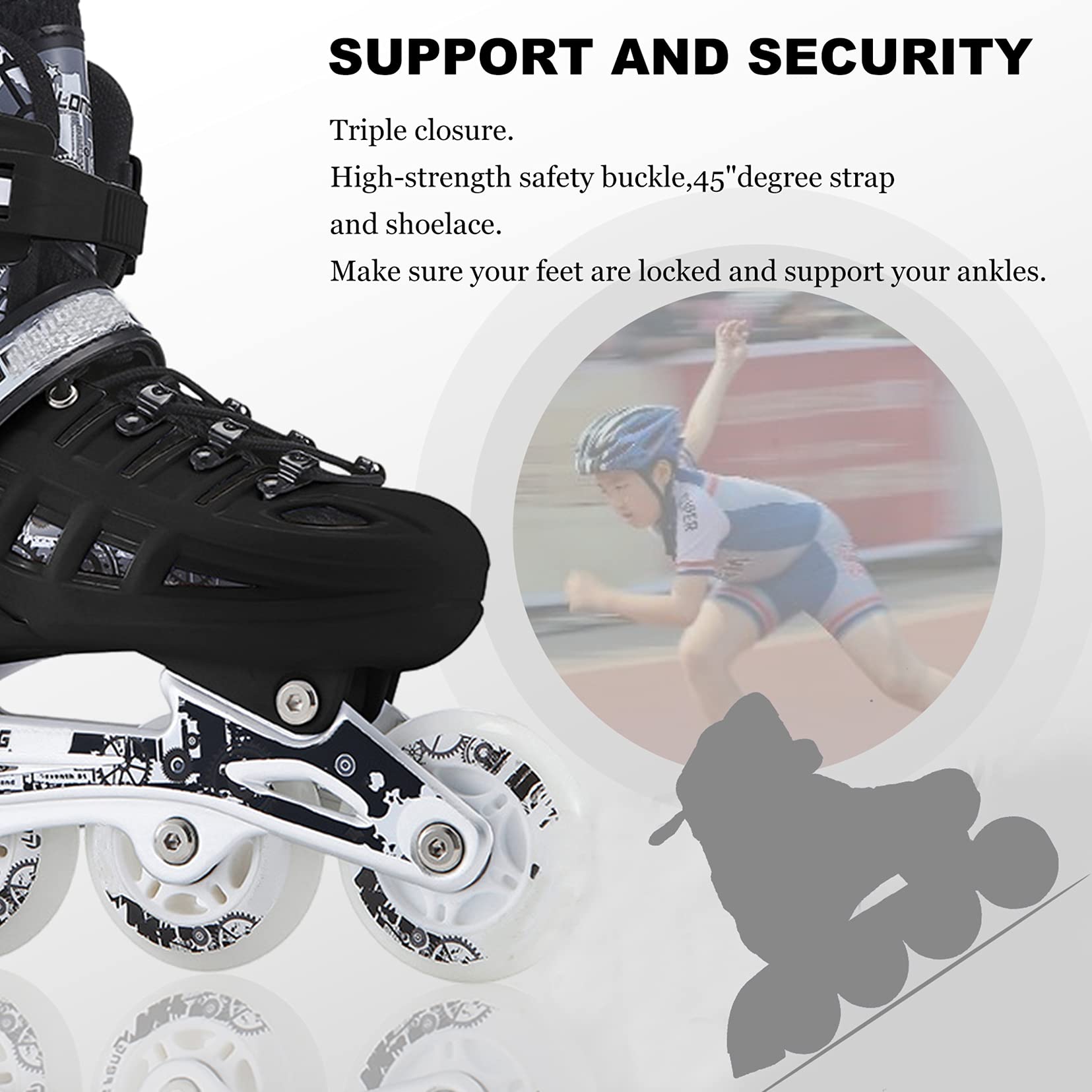 Snapklik.com : 4 Types Size Adjustable Inline Skates Kids Adults For ...