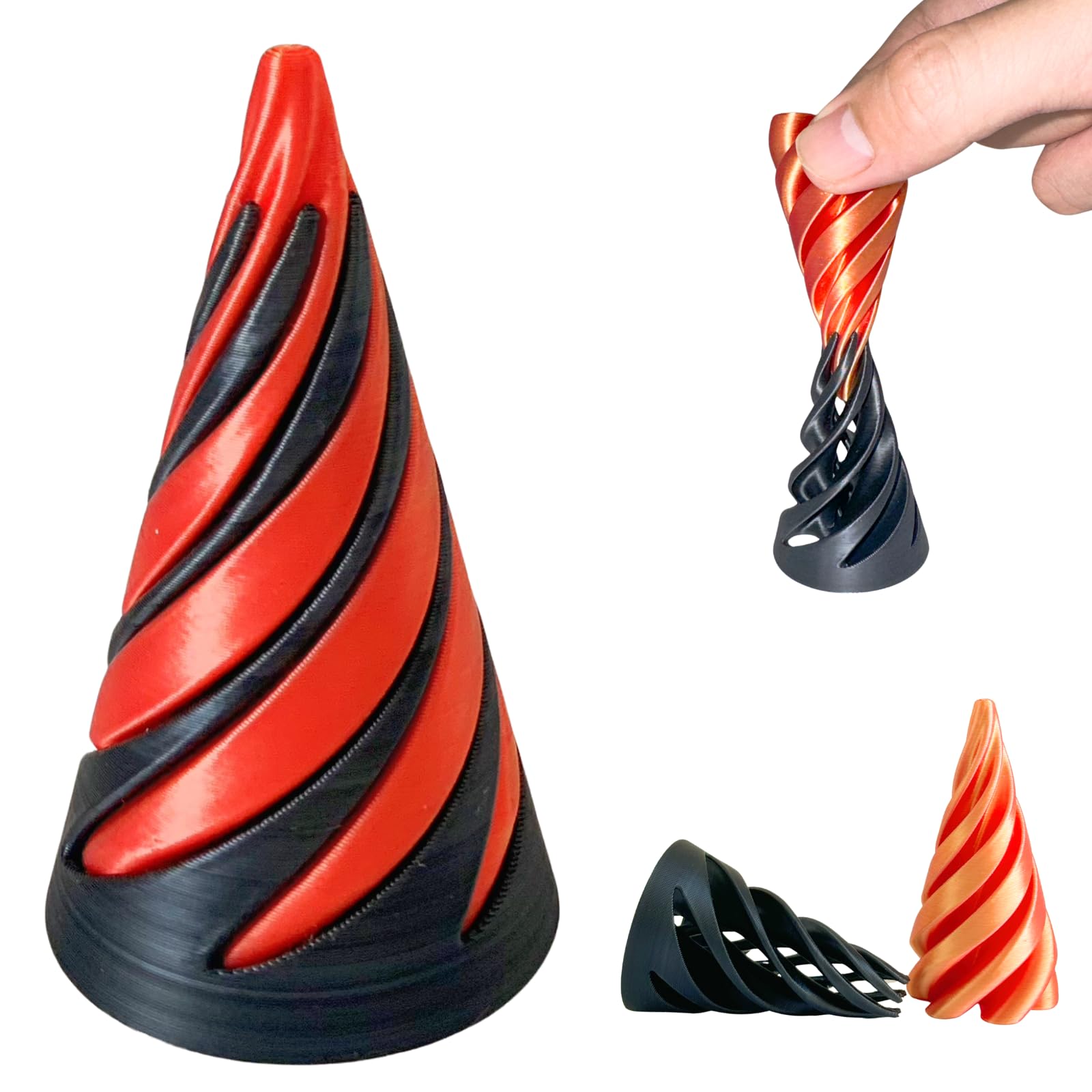 Amazon.com: Impossible Pyramid Passthrough Sculpture, 3D Printed Spiral ...