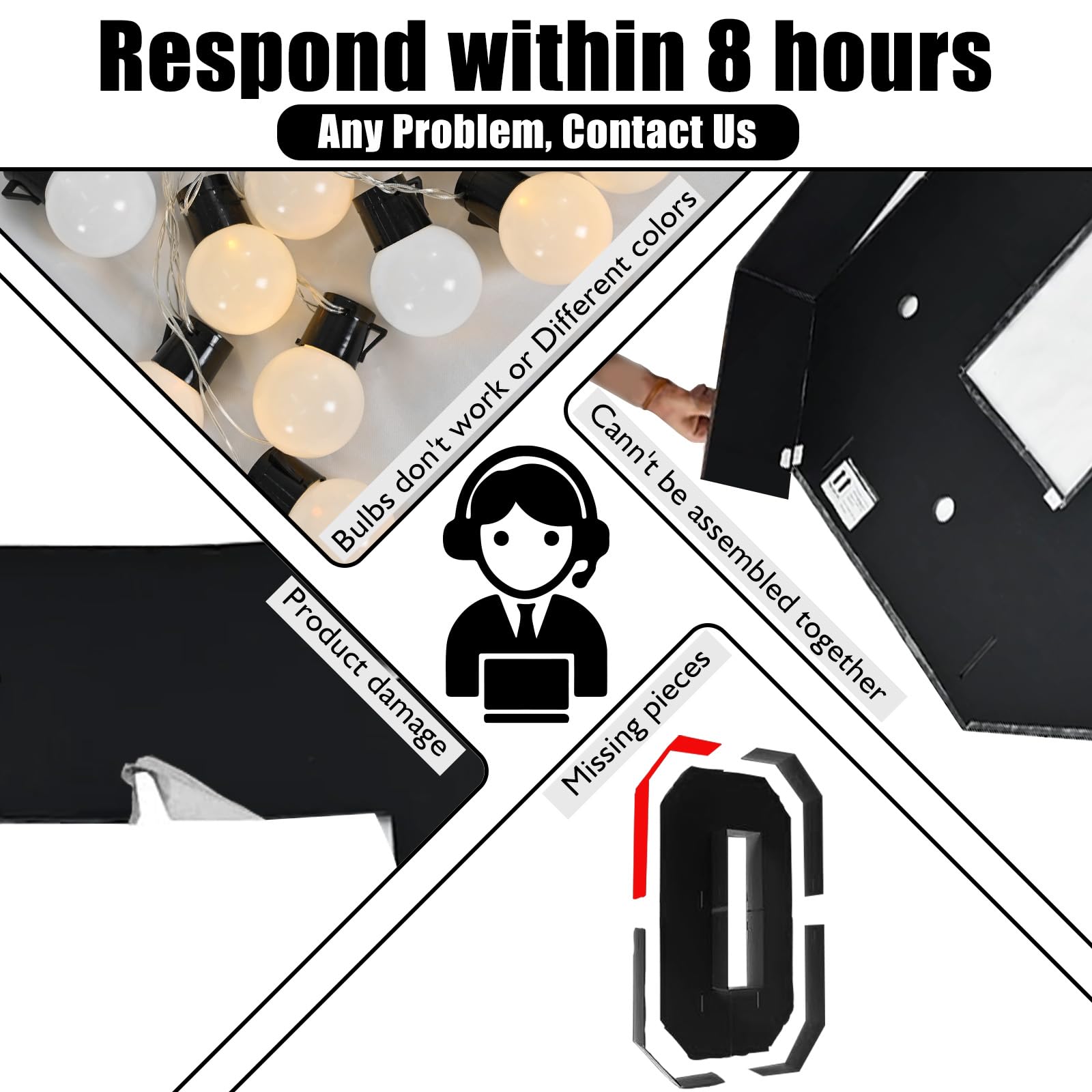 Snapklik.com : Paeyeq 4FT Marquee Light Up Numbers, Black Marquee ...