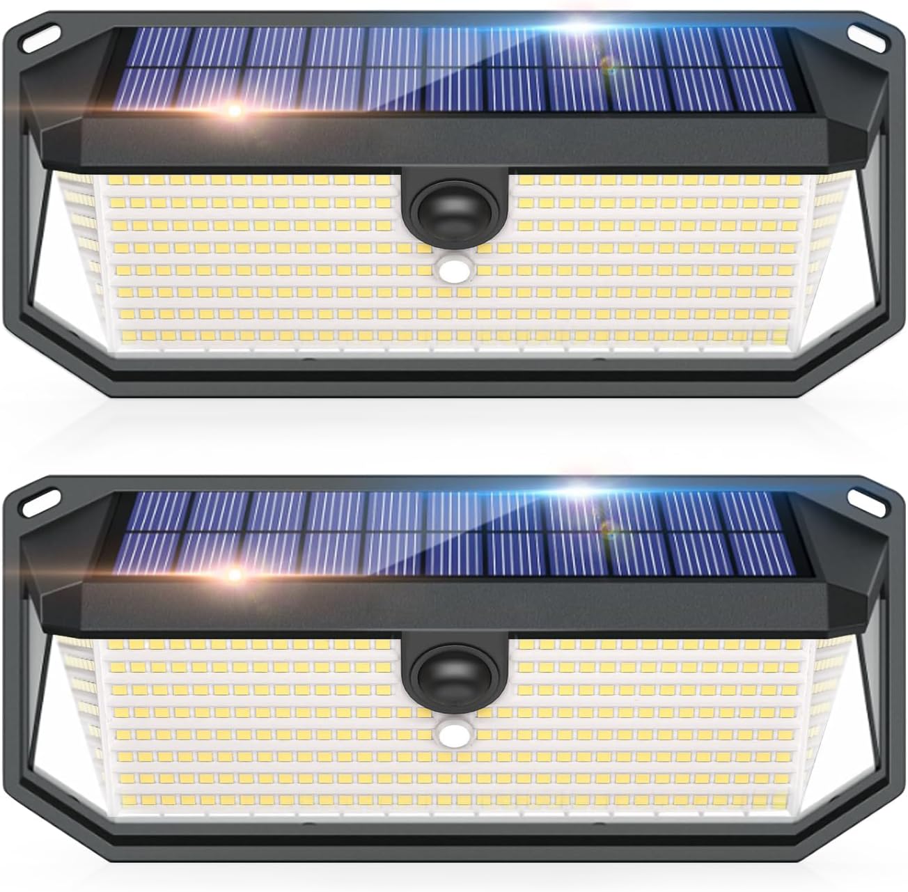 NACINIC 314 LEDs Motion Sensor Outdoor Lights 800LM 6000 K Solar ...