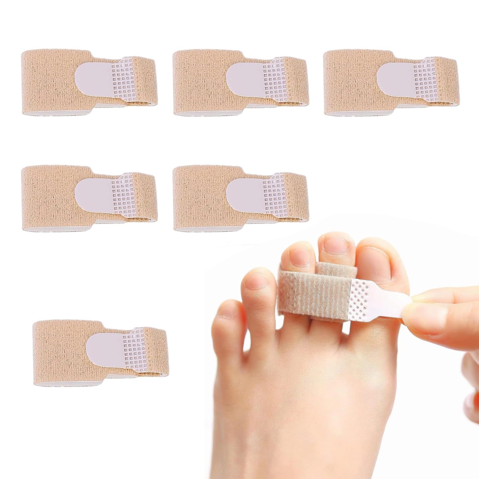 Buy won6 Pcs Hammer Toe Straightener, Toe Bandage for Separating Curled ...