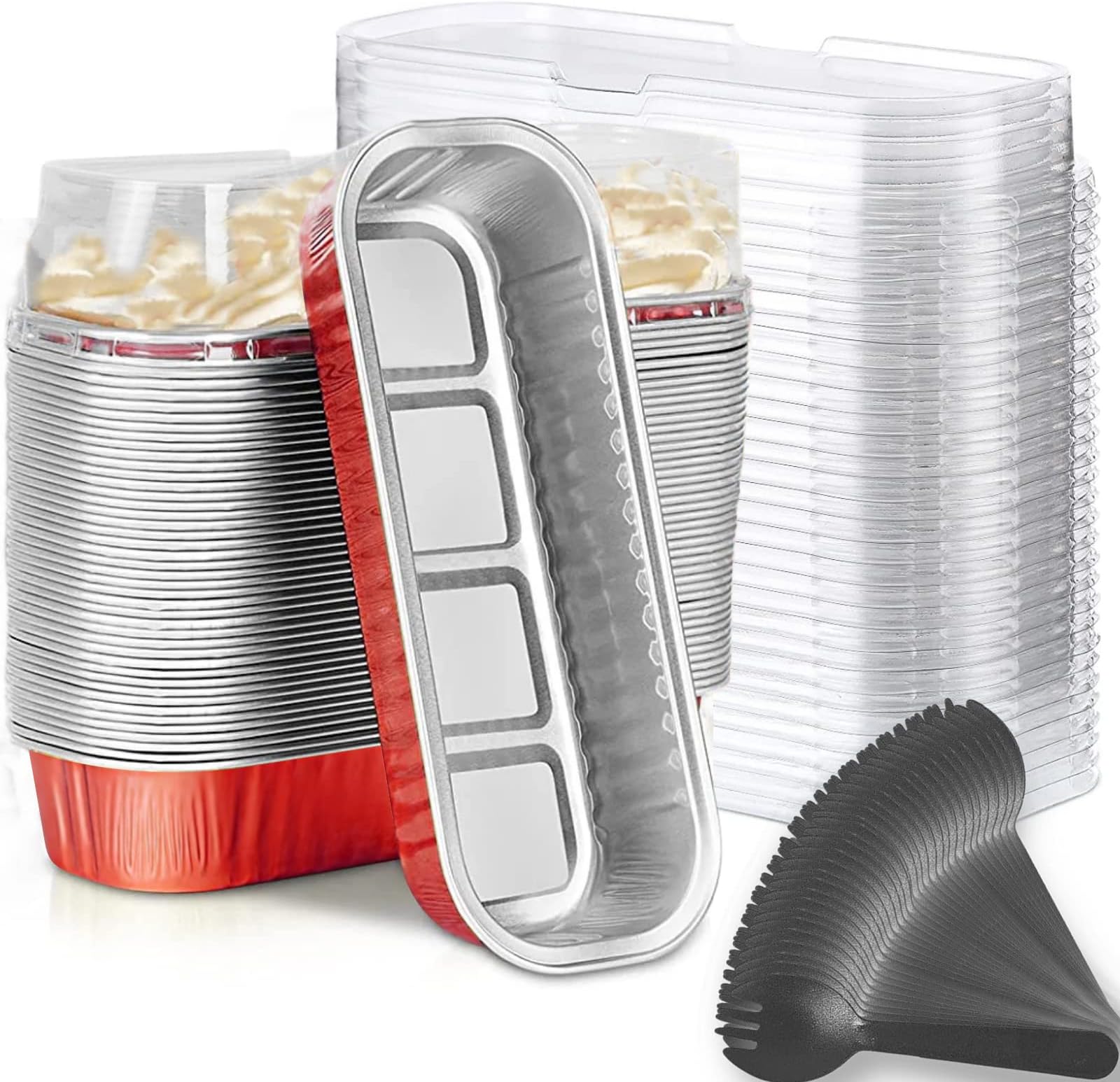 Amazon.com: WEKIWGOT Mini Loaf Baking Pans with Lids and Spoons (50 ...