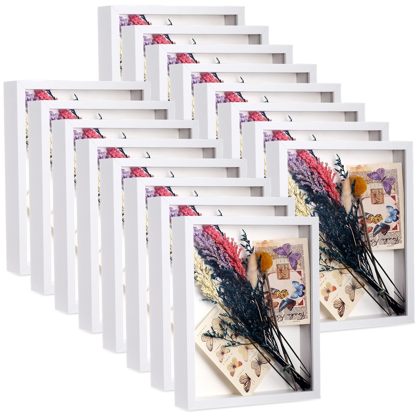 Ripeng 16 Pack Shadow Box Frame Display Case Shadow Box Picture Frame ...
