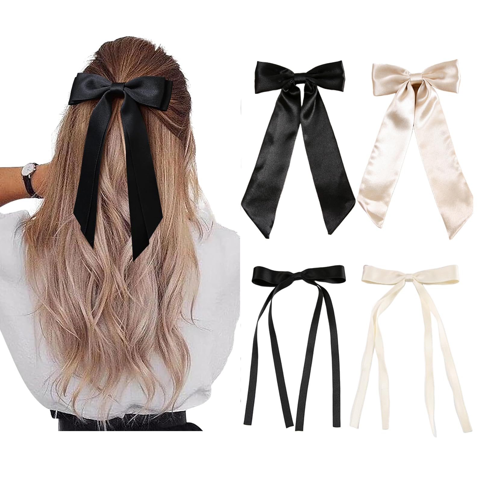 Amazon.com : ELKINROVIC Hair Clip for Women, Velvet Mini Bow Alligator ...