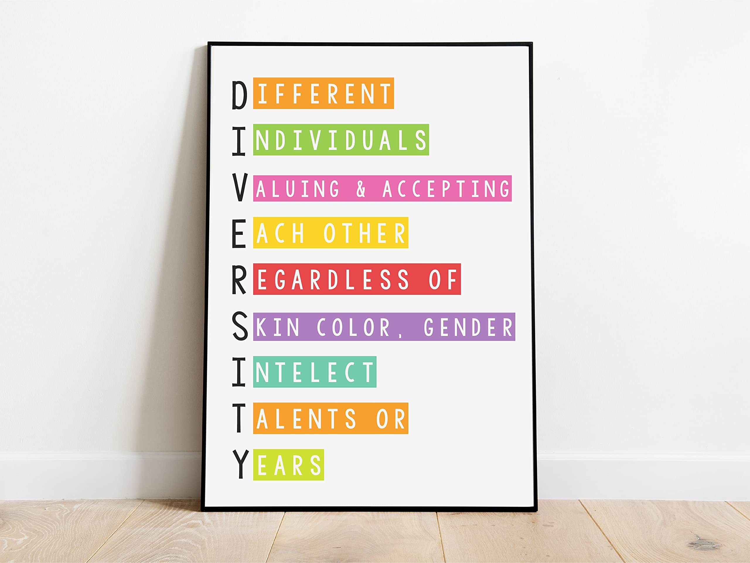 Metal Tin Sign Diversity Poster, Printable Classroom Wall Art, School ...