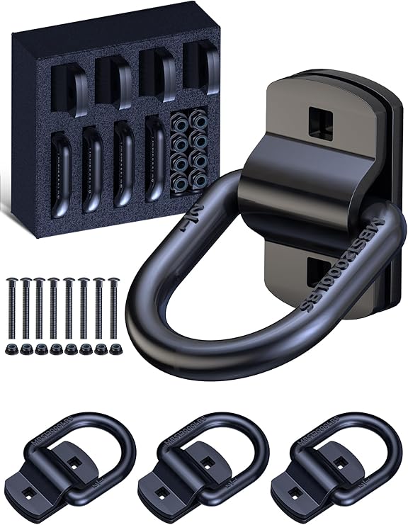 Amazon.com: EilxMag 1/2" D Rings Tie Down Anchors, 12000LBS Heavy Duty Bolt-On Forged D Rings ...