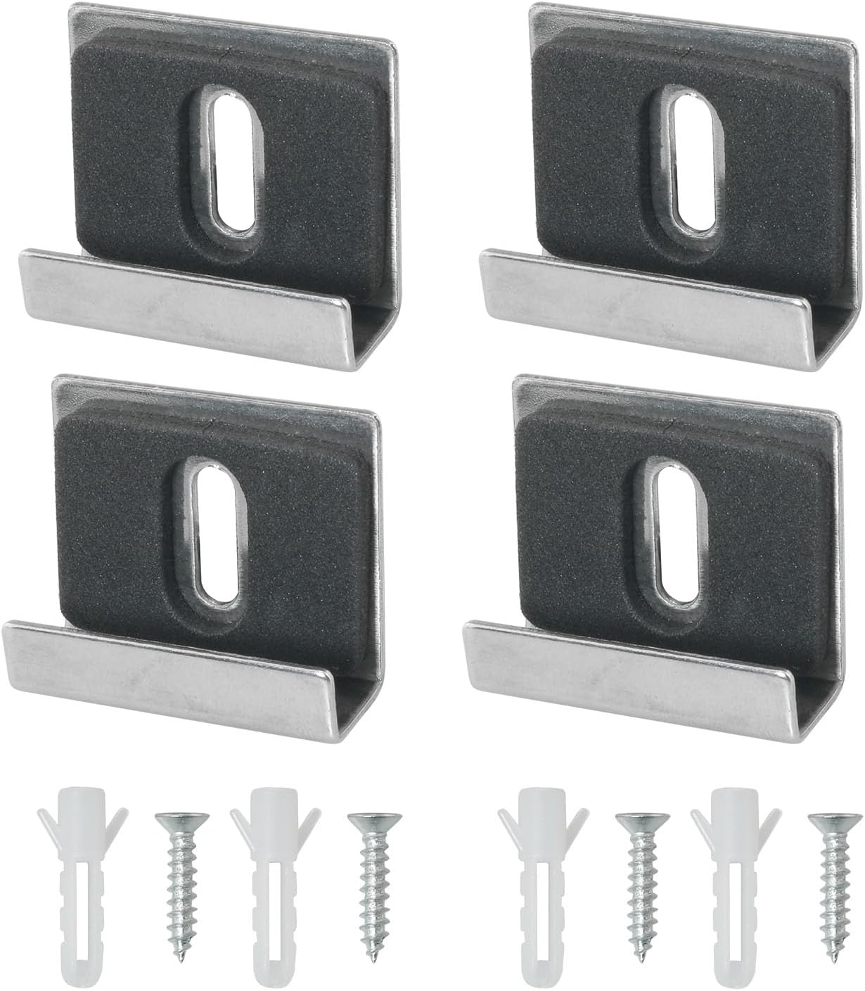 DGBRSM 4PCS Stainless Steel Large Heavy Duty Fixing Clip Kit - Wide ...
