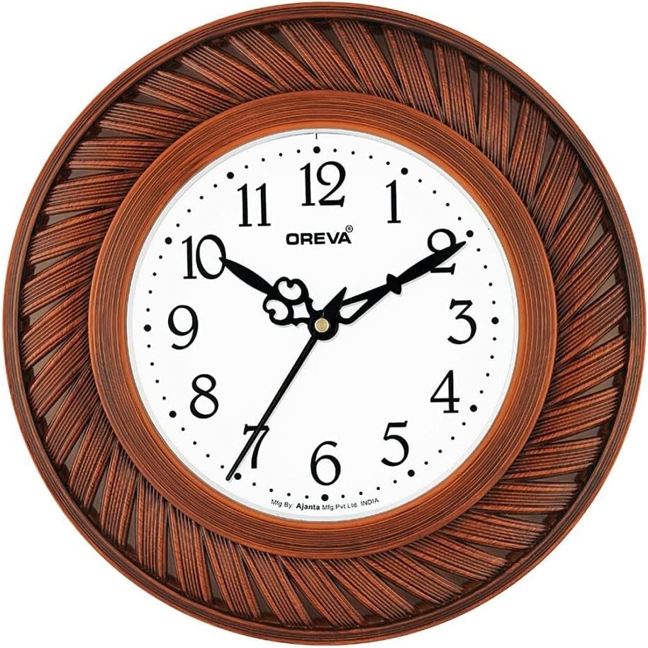 Buy BELLUXA Simple Style Wooden Analog Wall Clock - 18Cm X 12 Cm X 3 Cm ...