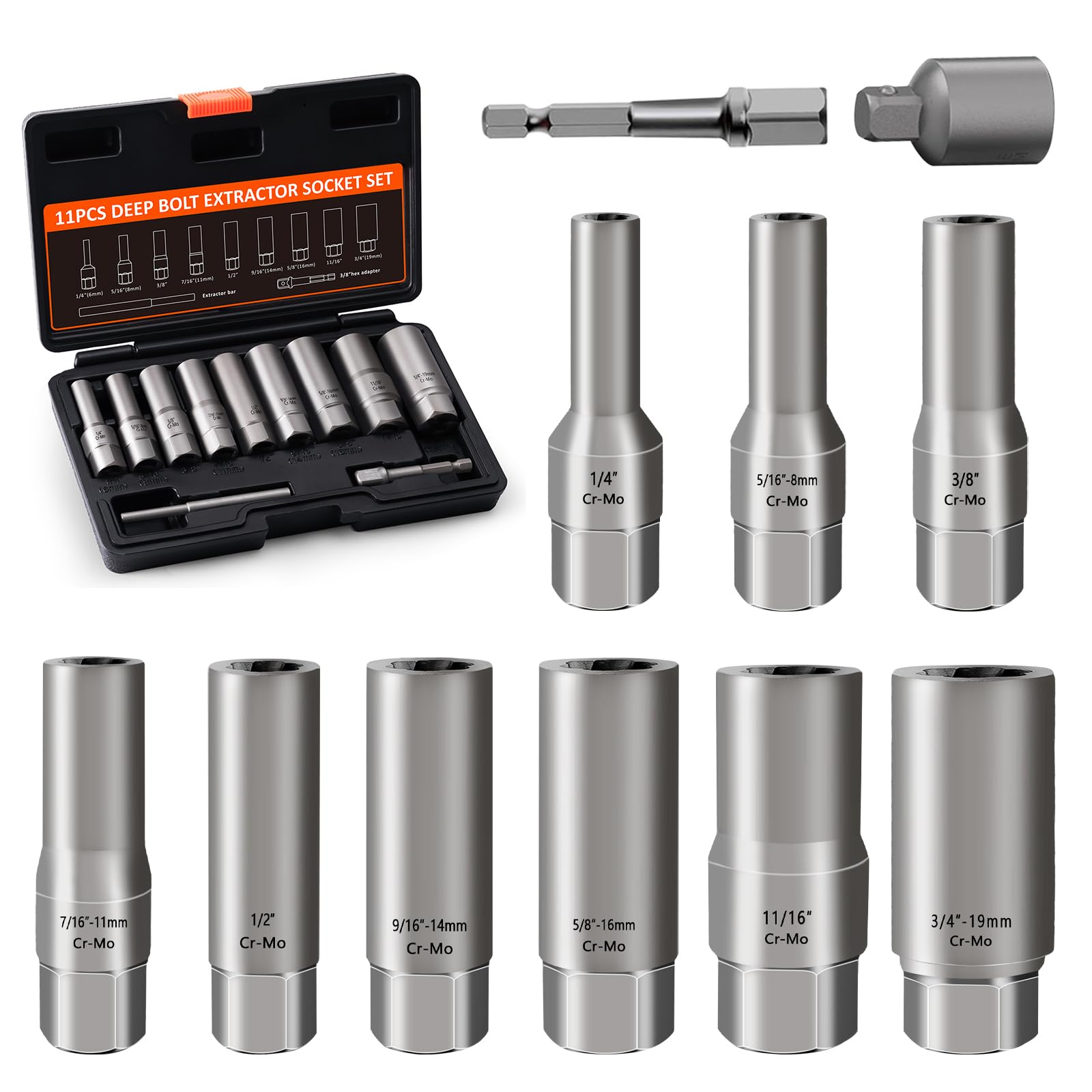 Snapklik.com : Coobeast 11Pcs Bolt Extractor Kit, Deep Bolt Extractor ...