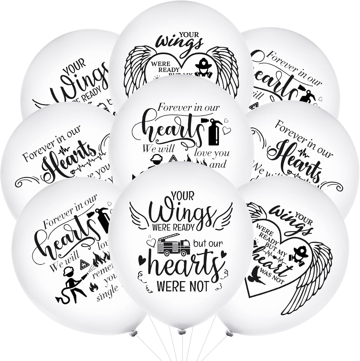 Amazon.com: 60 Pcs 12inch White Memorial Balloons To Release In Sky ...