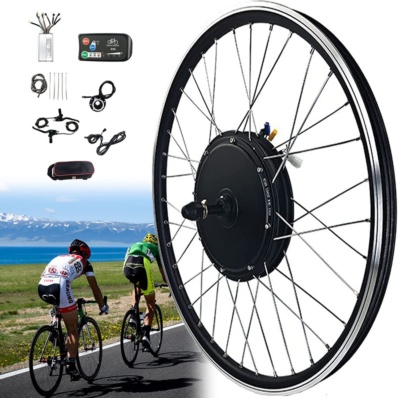 OUKANING 20" Bicycle Motor Conversion Kit 36V Front Wheel Electric ...