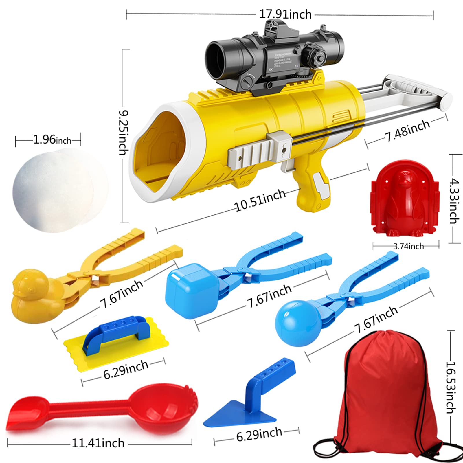 Snapklik.com : SELTERM Snow Toys For Kids Outdoor, 9 PCS Snowball Maker ...