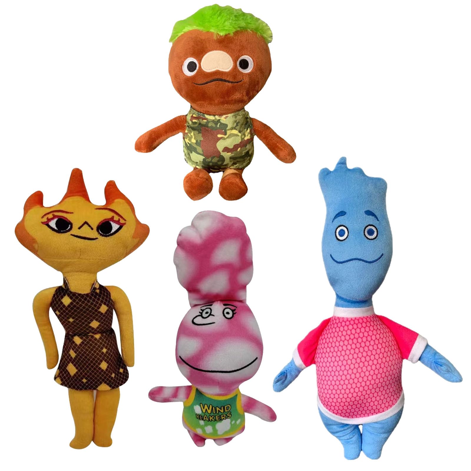 Snapklik.com : ZEYARUIBO Crazy Elemental City Plush Toys Set, 4pcs Wind ...