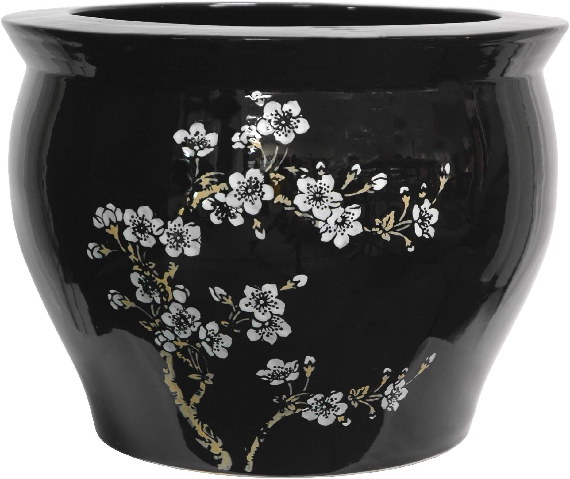 Amazon.com: Classic Japanese Chinese Asian Ceramic Planter - 14" Plum ...