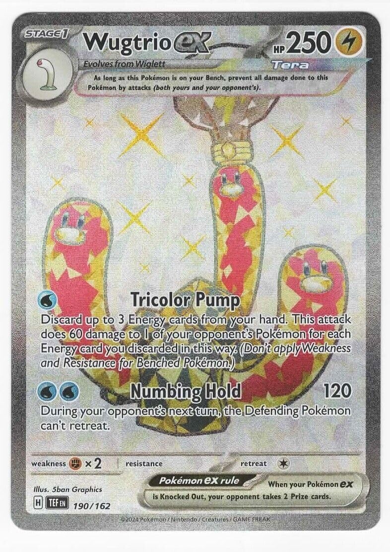 Amazon.com: Pokemon – Wugtrio ex 190/162 - Temporal Forces – Full Art ...