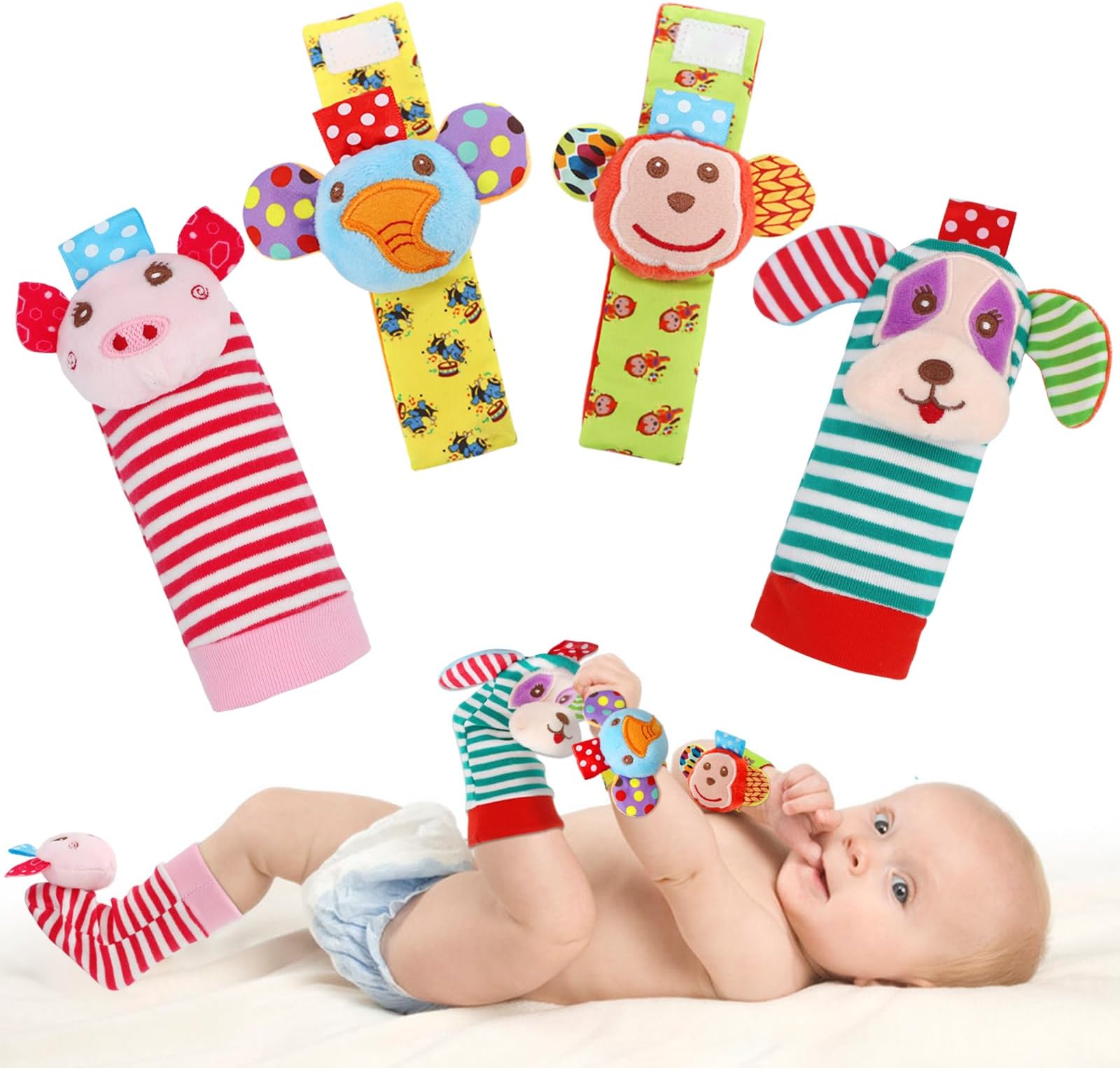 Amazon.com: Bloobloomax Baby Rattles Toys for 0-12 Month, Infant Girl ...