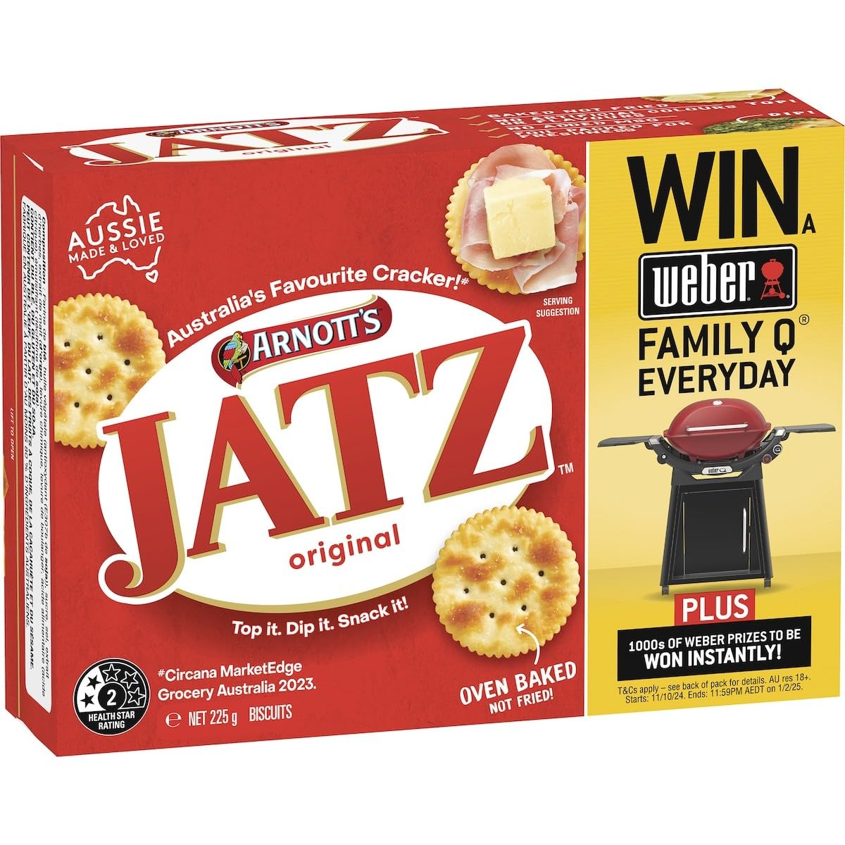 Arnott's Jatz Original Cracker Biscuits, 225 Grams : Amazon.com.au ...