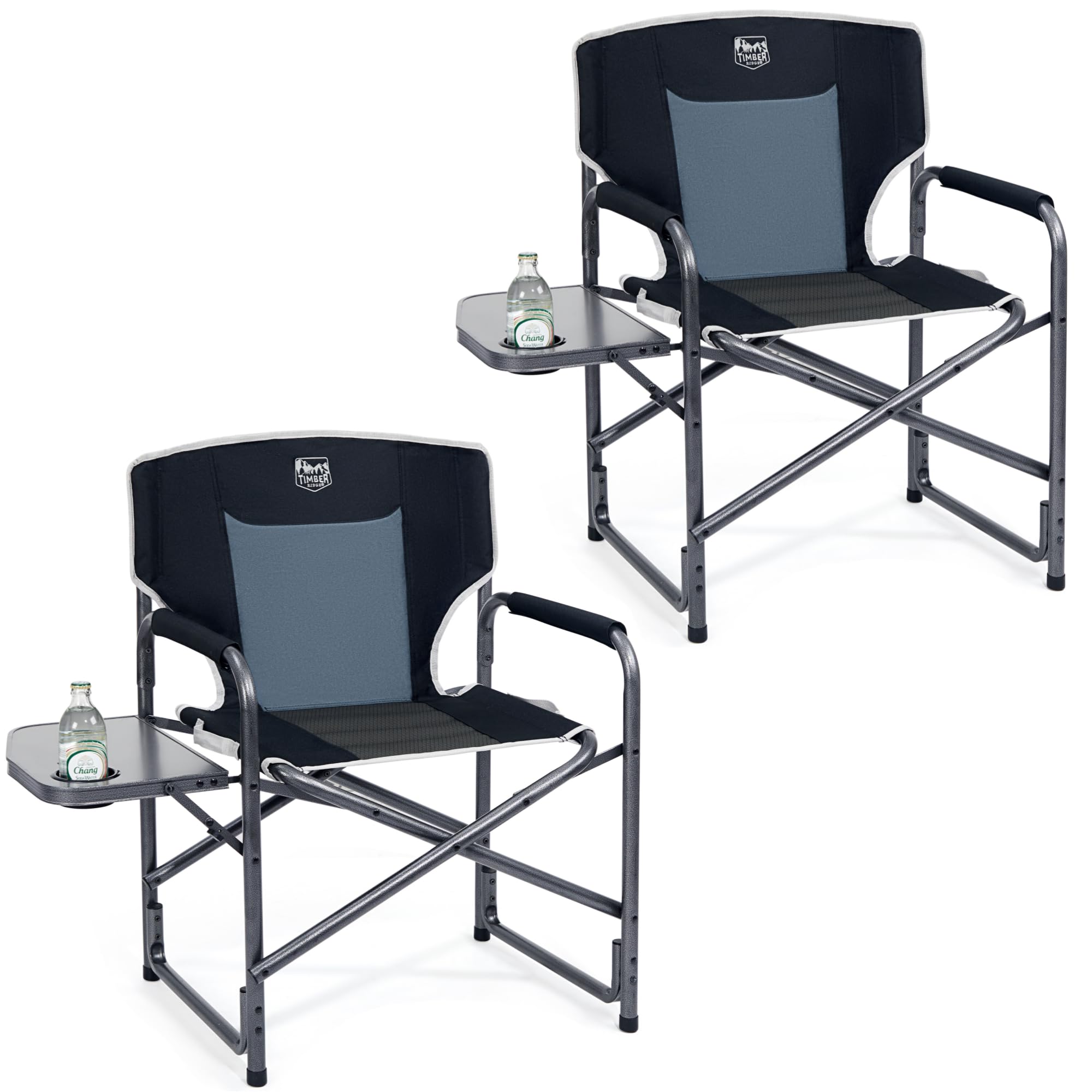 TIMBER RIDGE Camping Chairs for Adults Heavy Duty, Oversize Directors ...