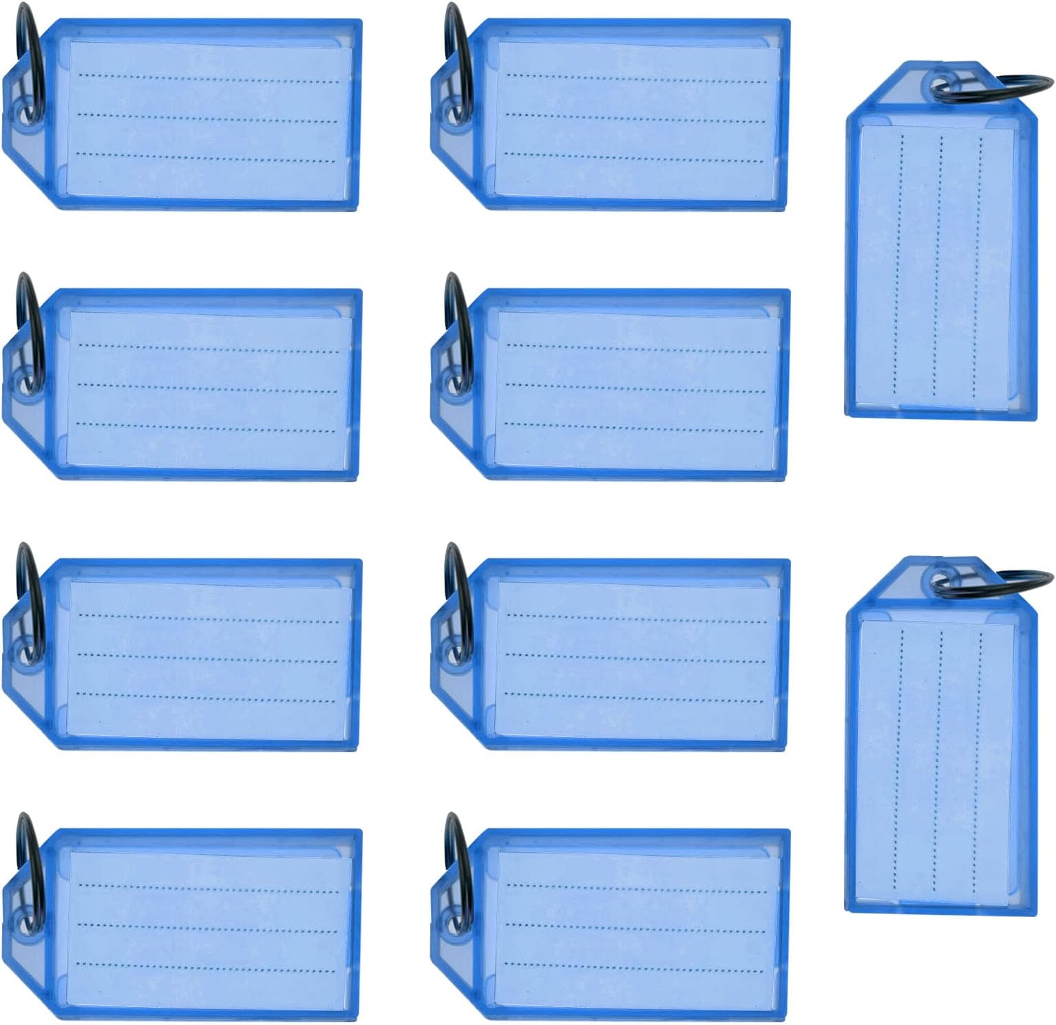Key Tags with Labels and Key Rings, 10 PCS Plastic Key Fobs for ...