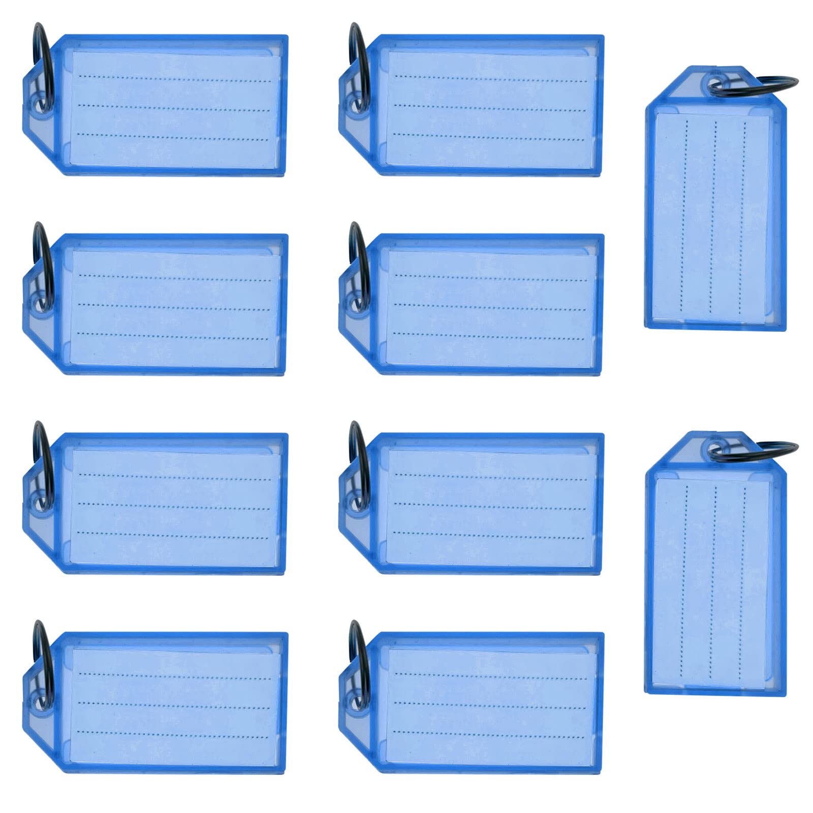 Key Tags with Labels and Key Rings, 10 PCS Plastic Key Fobs for ...