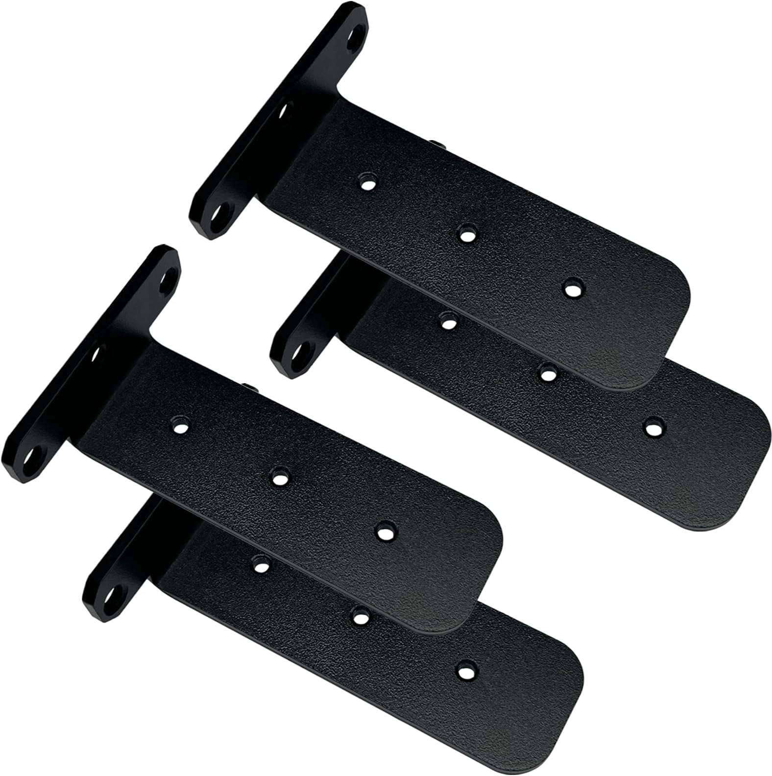 Amazon.com: 4 Pack Floating Shelf Brackets, 6 Inch Heavy Duty Black ...