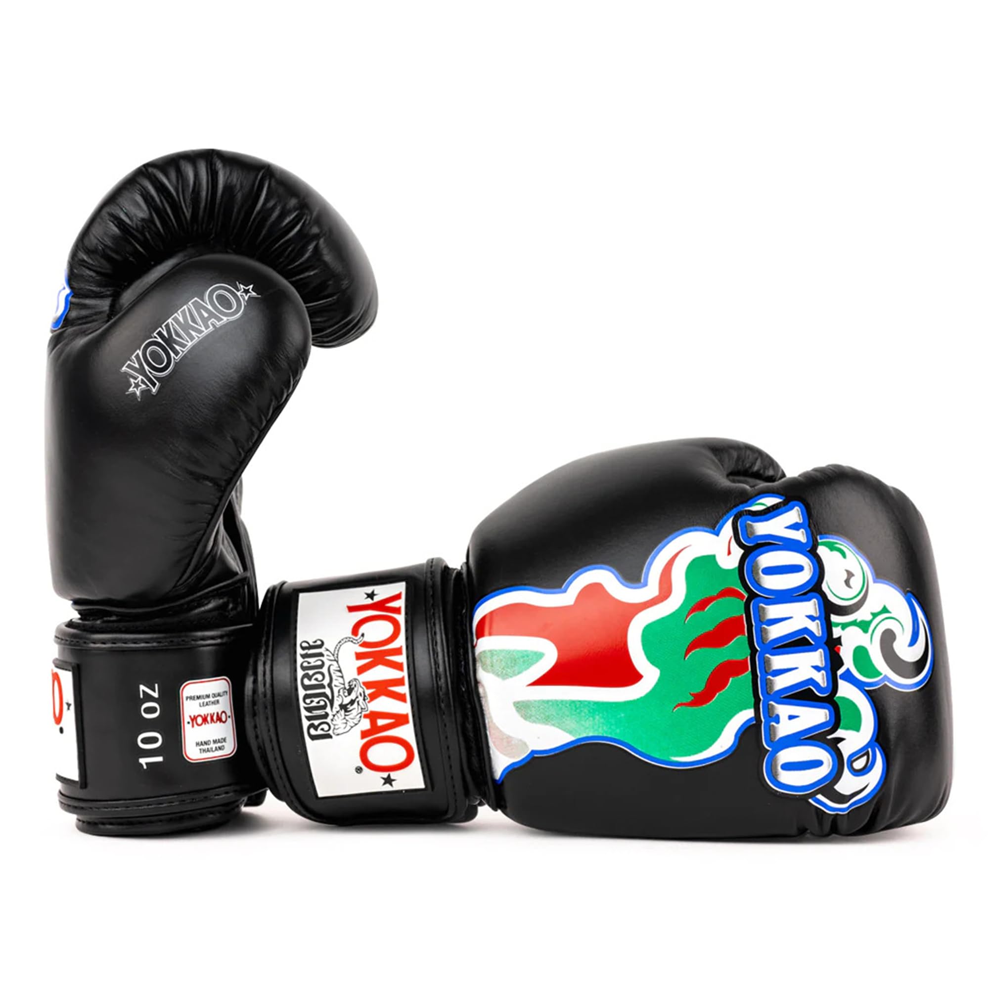 YOKKAO Muay Thai PANTHER Boxing Gloves – Black – 12oz – BigaMart