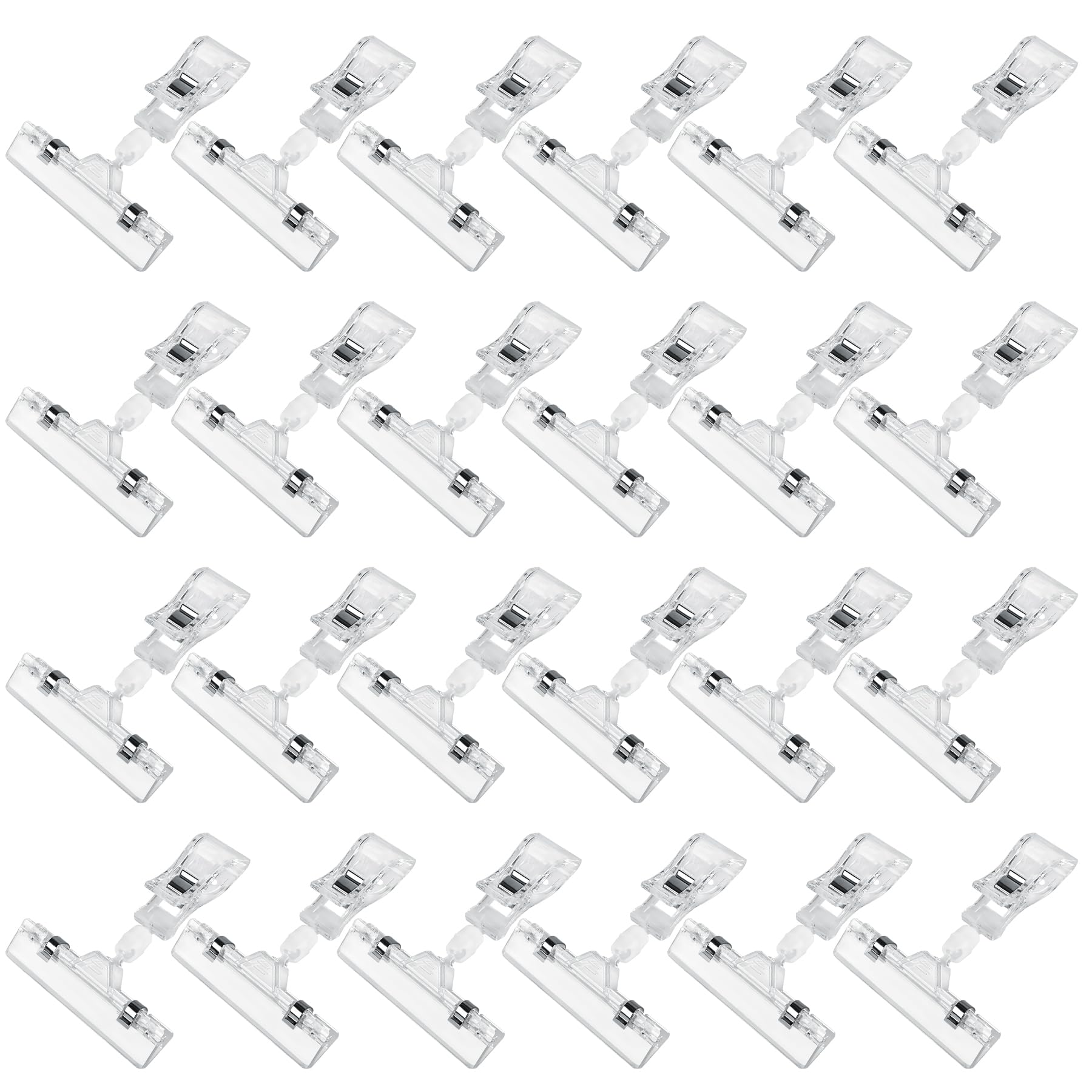 Snapklik.com : Clear Sign Clips On Merchandise Display 24 Pack Plastic ...