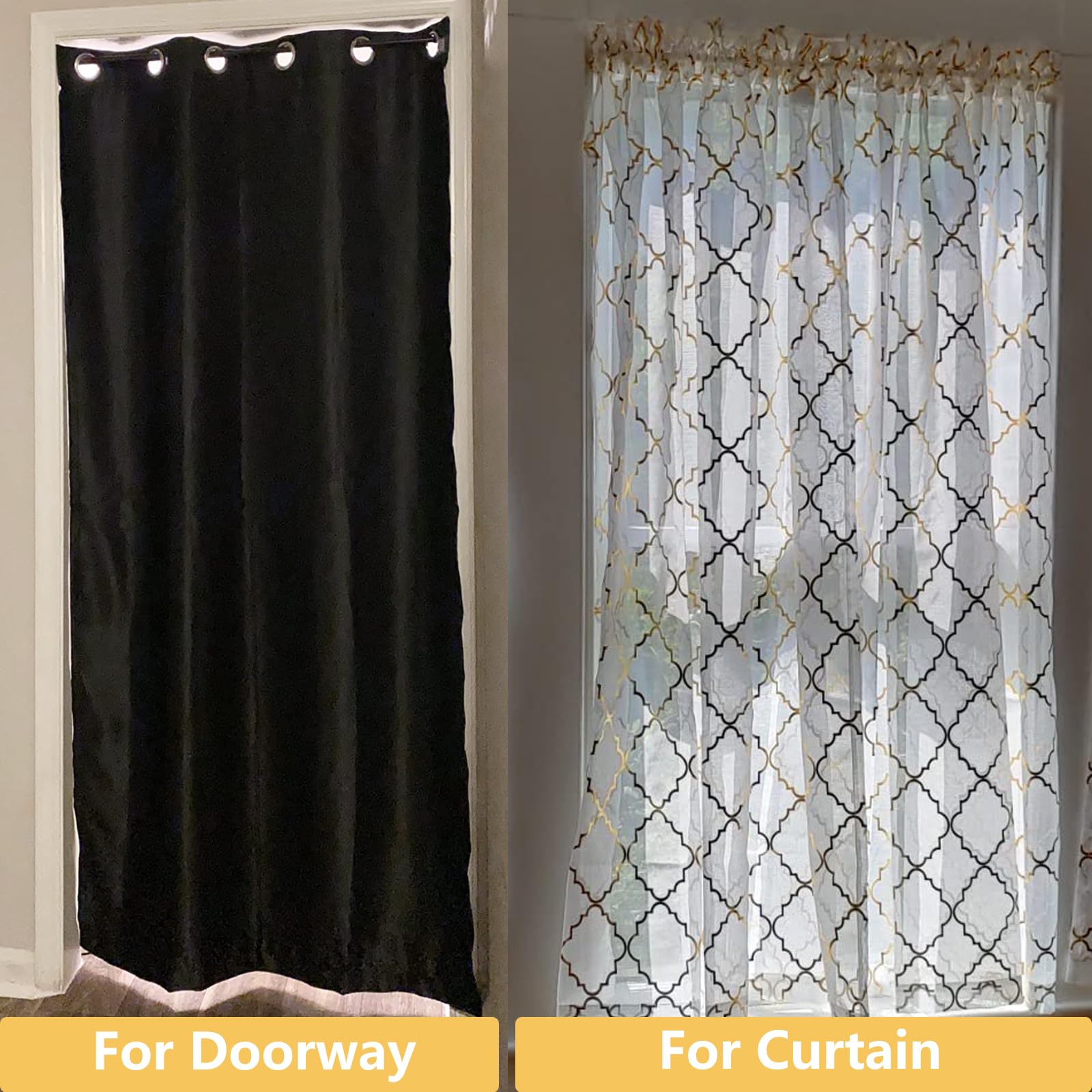 Snapklik.com : KXLife 4Pcs Tension Curtain Rod Adjustable 28-40 Inch ...