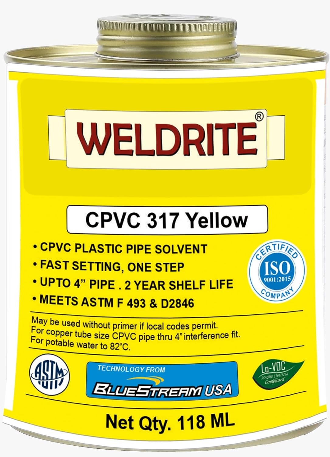 CPVC Yellow Solvent Cement (24 Pieces x 118ml) | CPVC Plastic Pipe ...