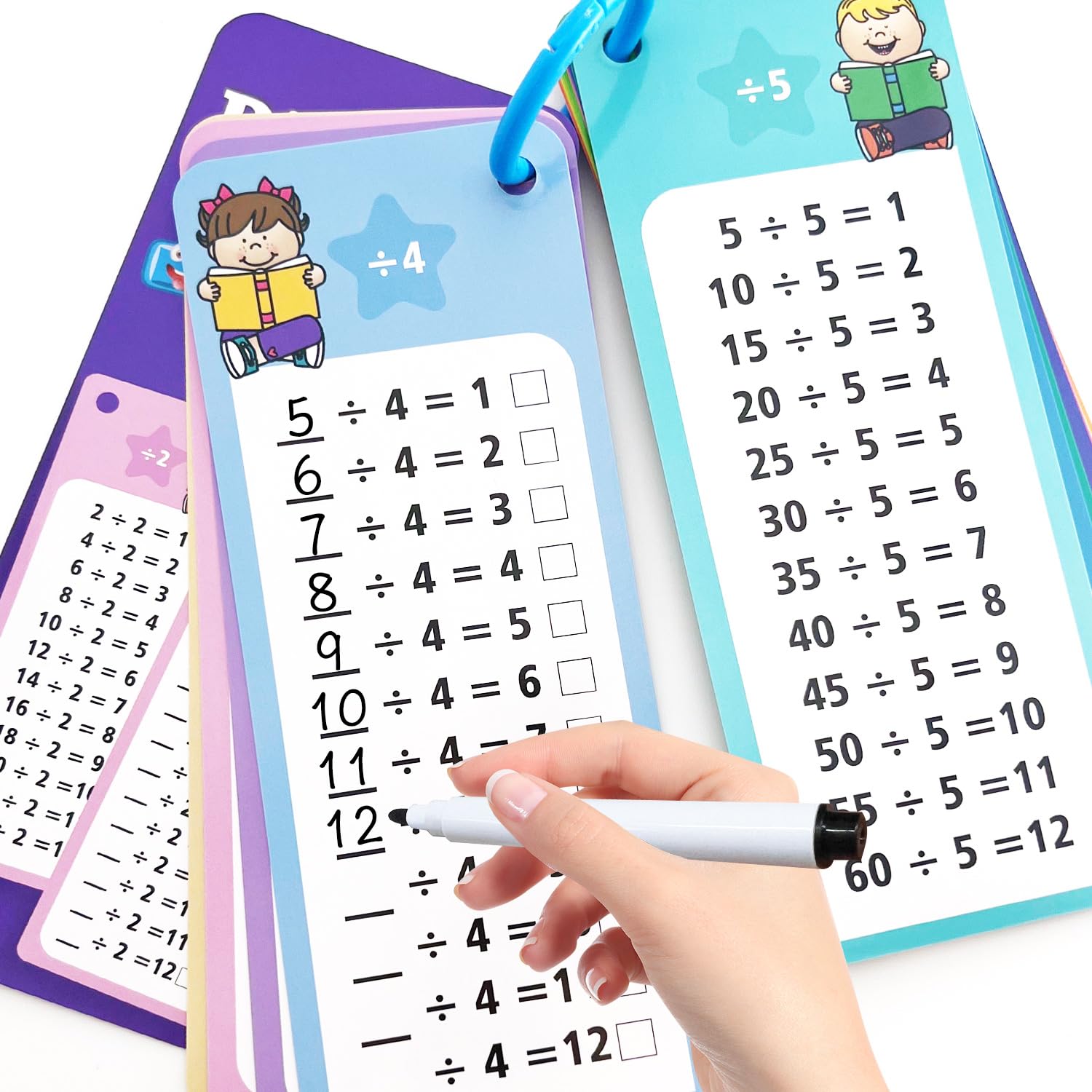 Amazon.com: Anemeeoke 1-12 Division Flash Cards, Large Math Table ...