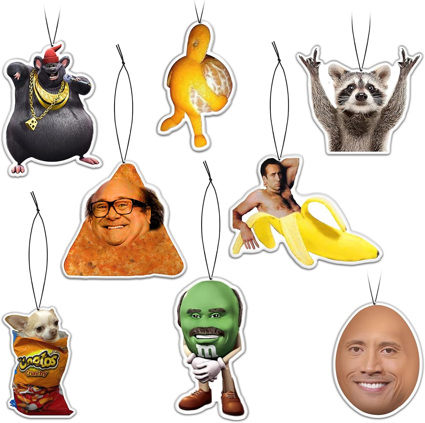 Amazon.com: Pounchi Funny Meme Car Air Fresheners Pendant (8Pack Fresh ...