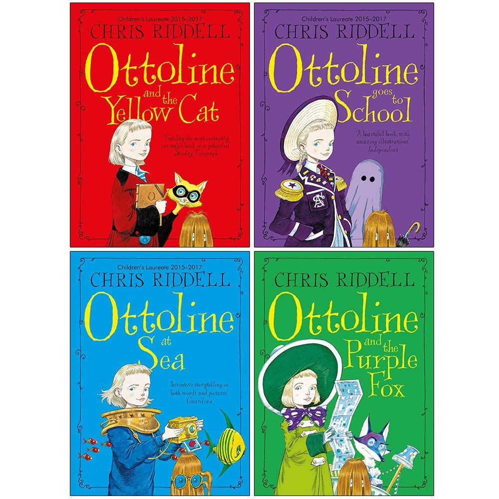 Ottoline Series 4 Books Collection Set by Chris Riddell (Yellow Cat ...