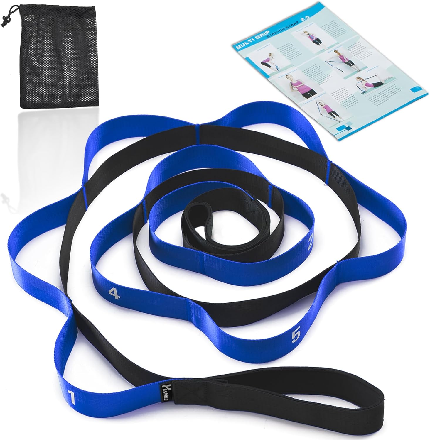 Amazon.com : Stretching Strap with Loops, Leg Stretch Bands for ...
