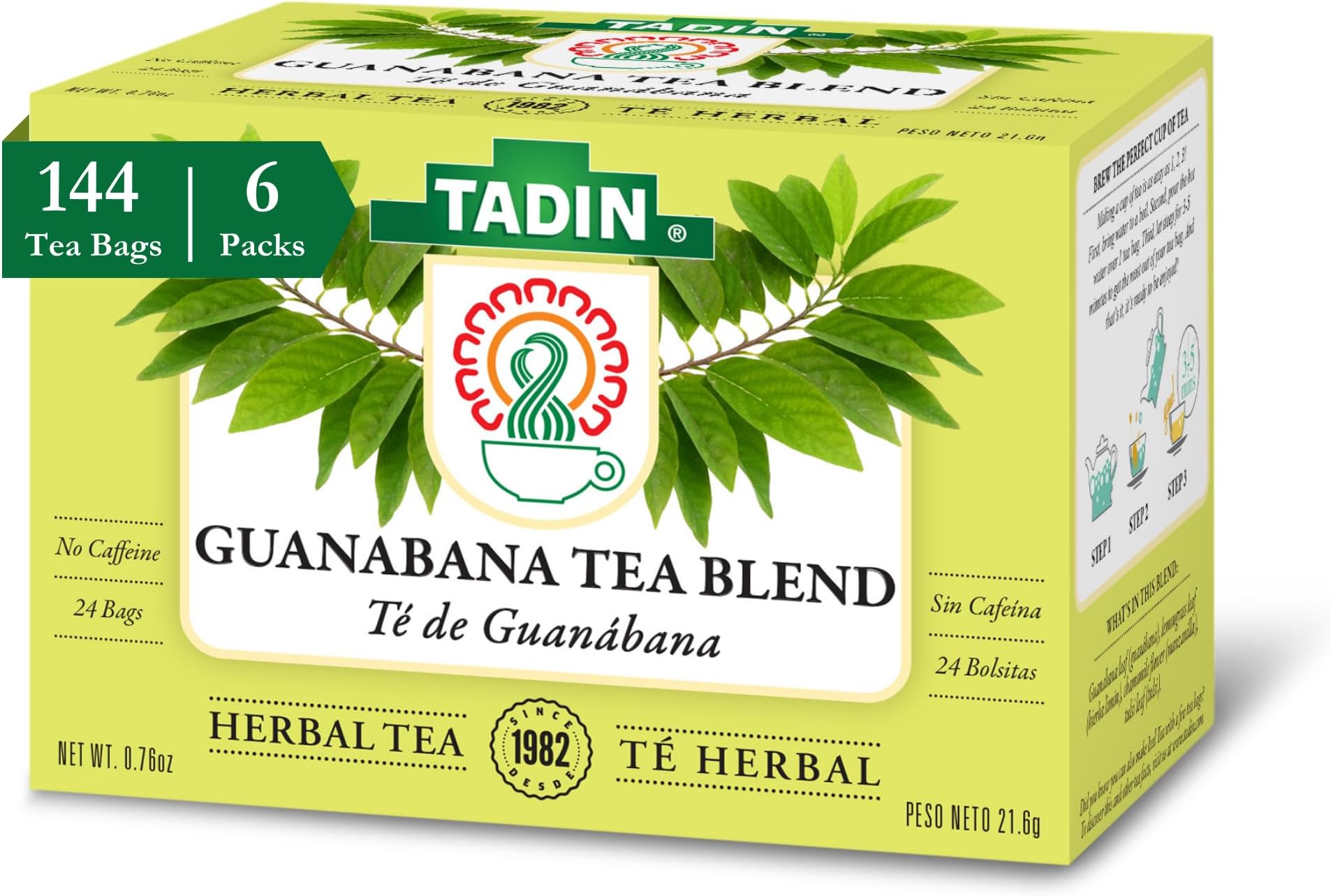 Amazon.com : Tadin Tea, Pasiflora - Passion Flower Tea, 24 Tea Bags ...