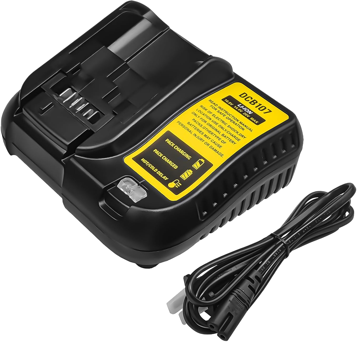 Amazon.com: 10.8V-20V DCB107 Charger Replacement for Dewalt DCB101 ...