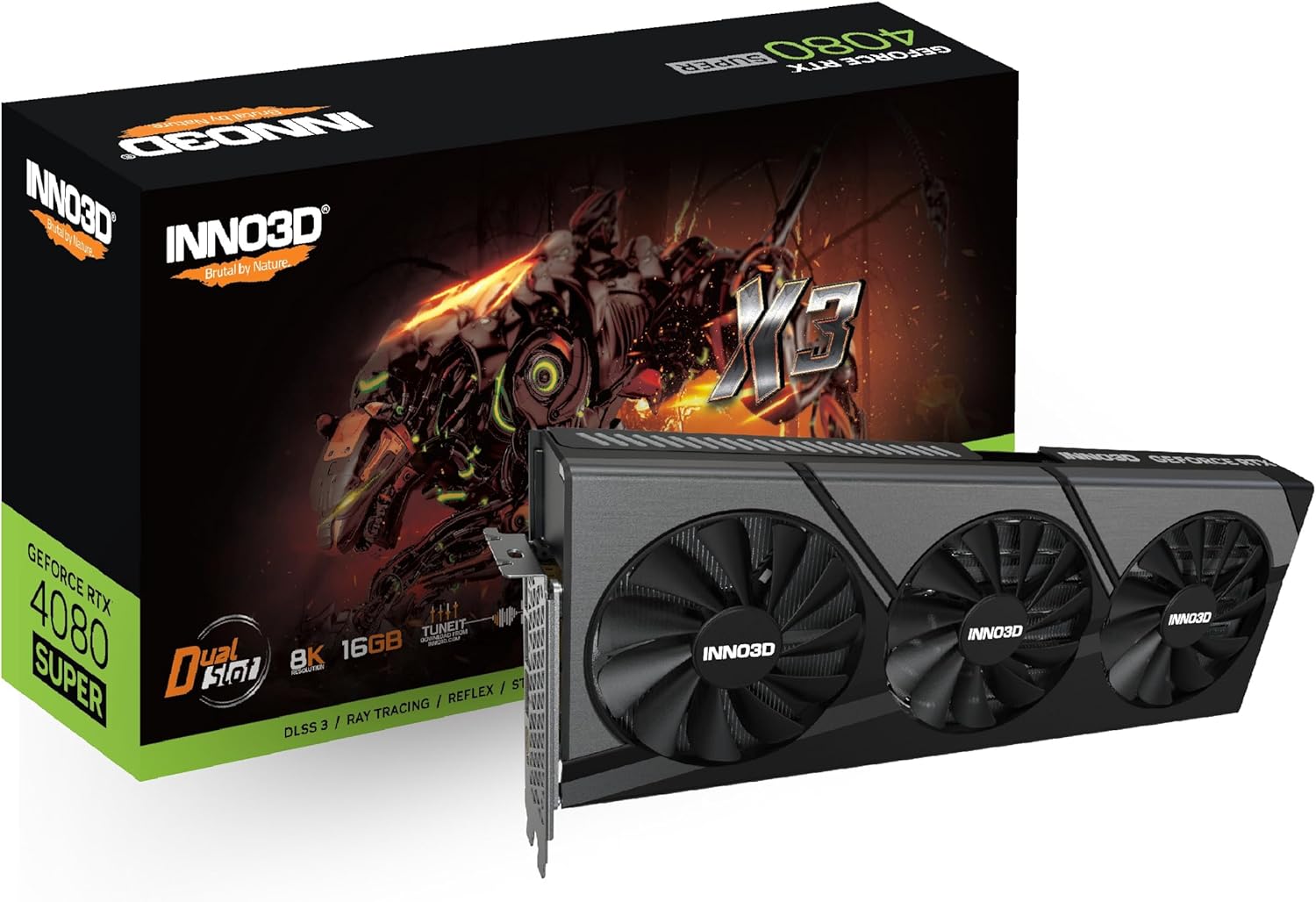 Amazon | Inno 3D GEFORCE RTX 4080 SUPER X3 NVIDIA 16GB GDDR6X。, VCI-RTX4080S-X3N | Inno 3D ...